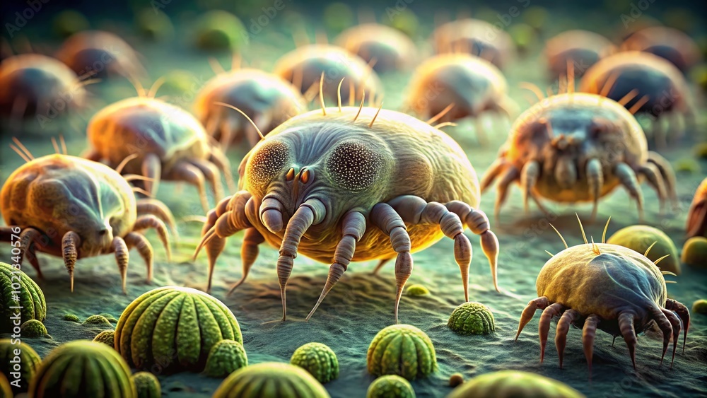 Detailed Microscopic Image of Scabies Mites Showcasing Their Structure ...