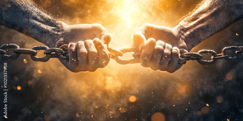 Breaking Chains of Oppression: A powerful image of hands breaking free ...