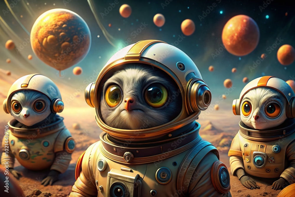 Imaginative Space Characters from Movies Exploring the Universe in ...