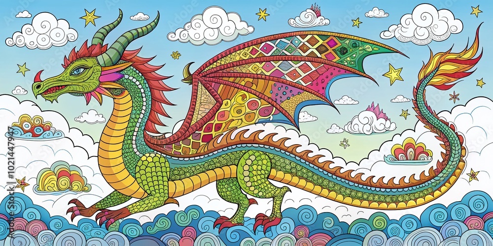 Intricate Dragon Coloring Pages for Adults and Kids - Fun Printable ...