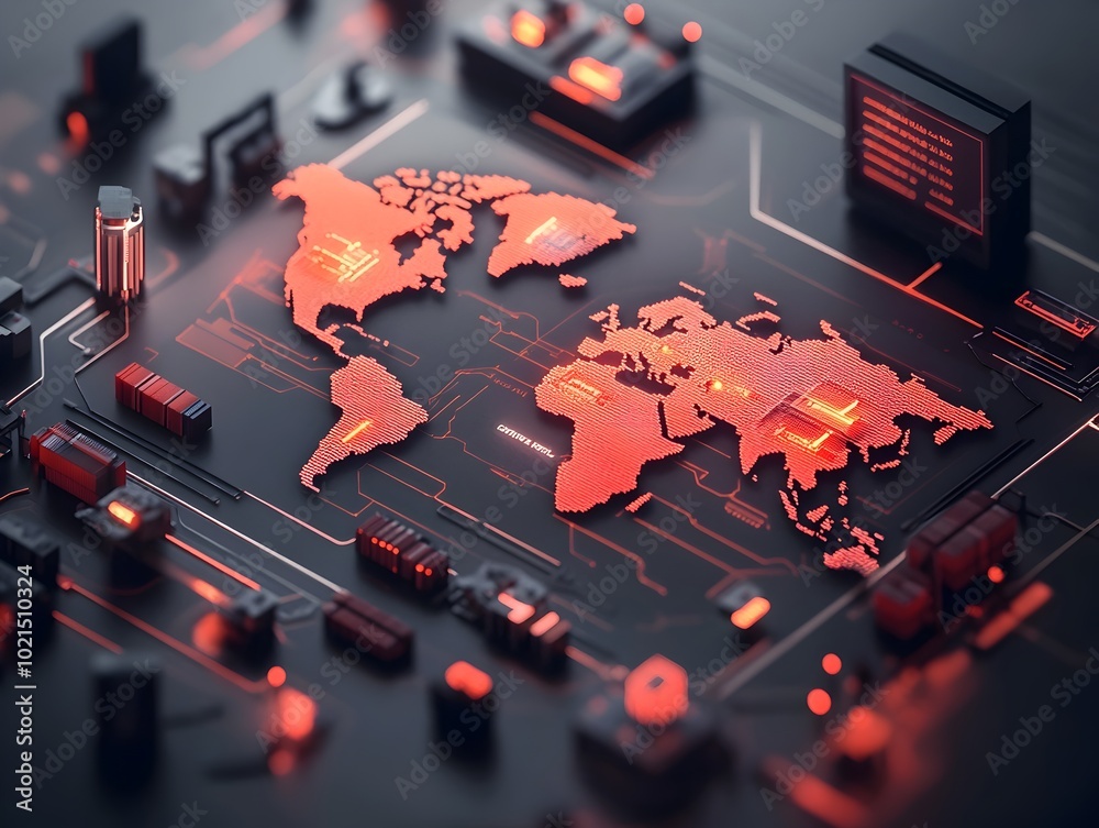 Futuristic supply chain logistics system powered by intelligence ...