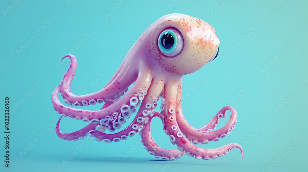 octopus cartoon illustration Stock Illustration | Adobe Stock