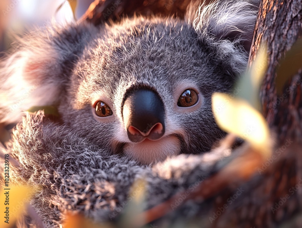 Precious Moment: Baby Koala Blinking in Sunlight for the First Time in ...