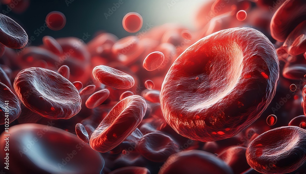 Visualization of Red Blood Cells Under Microscope Stock Illustration ...