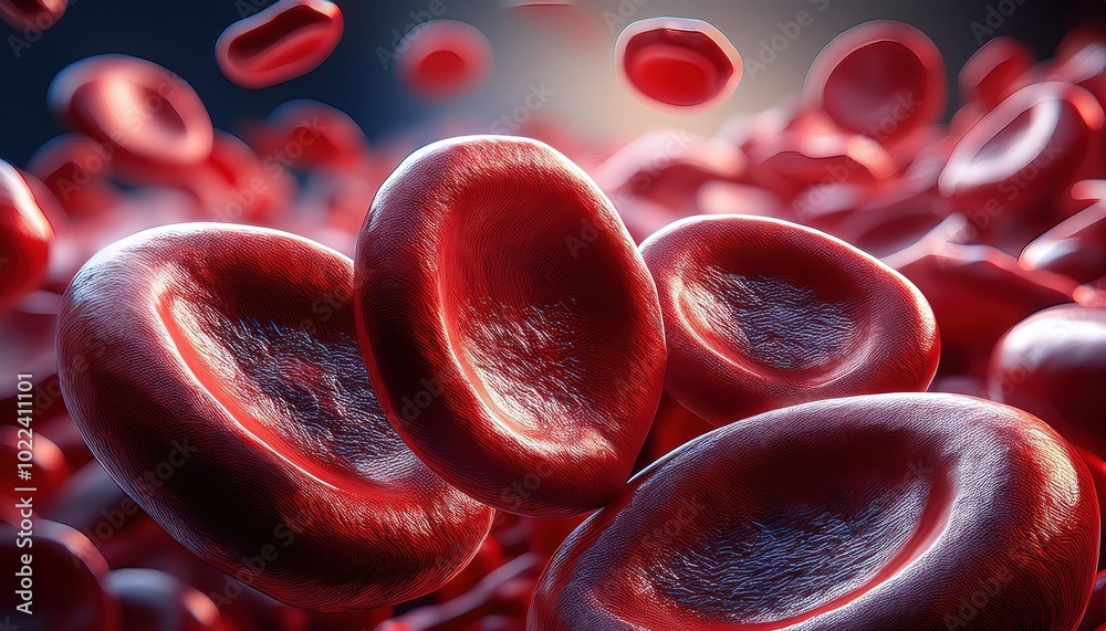 Red Blood Cells Under Microscope: Structure and Function Stock ...