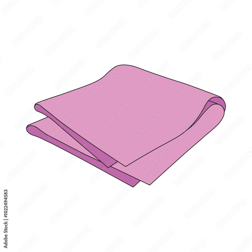 kids drawing Vector illustration folded cloth flat cartoon isolated ...