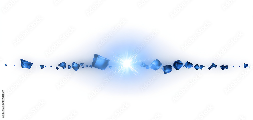 Isolate blue radiance brightly on transparent backgrounds 3d ...