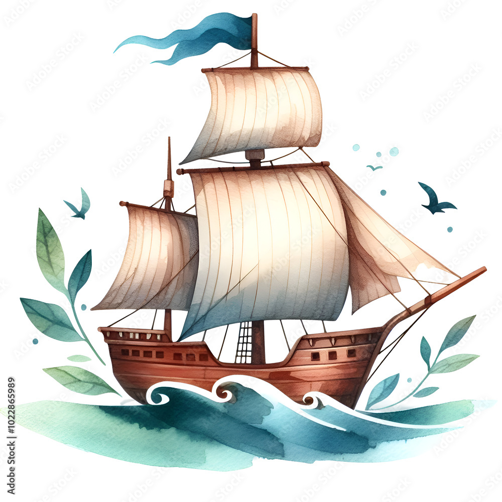 Transport Clipart Set Watercolor Public Transportation PNG Vehicle ...