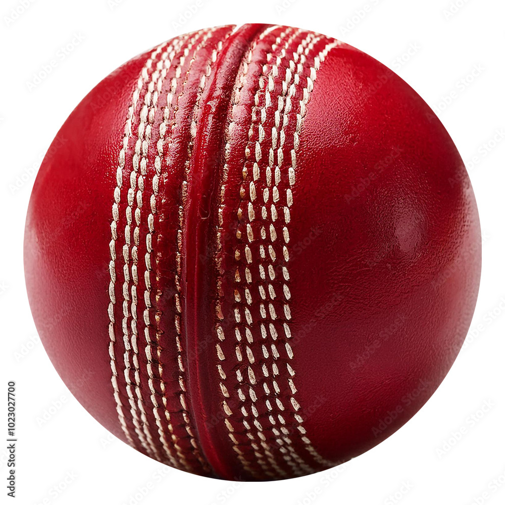 Red Cricket Ball Isolated On Transparent Background Stock Illustration ...