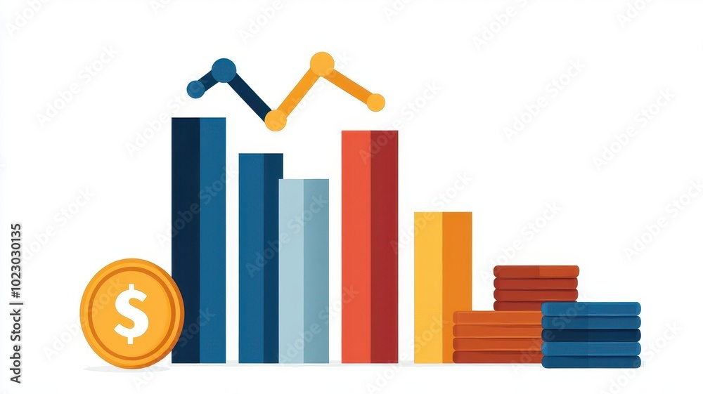 Detailed revenue vs expenses chart, showing trends in earnings and ...