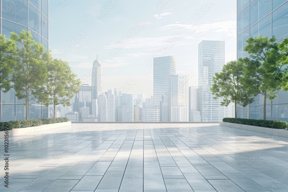 Empty cityscape stage architecture landscape outdoors. Stock Photo ...
