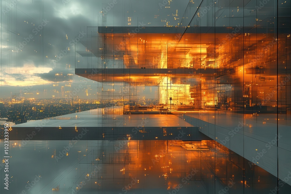 digital building information modeling bim representation showcasing ...