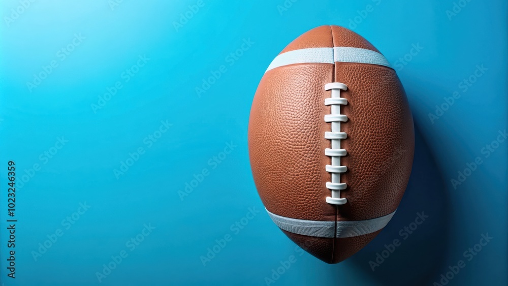 Pastel colored American football ball on bright blue background for ...