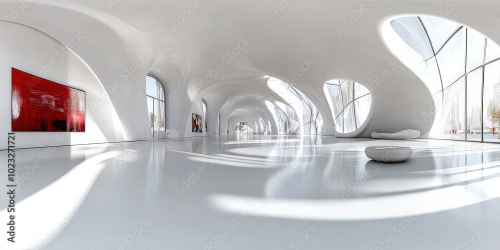High Contrast Modern Interior Rendering in 8K HDRI Map, Spherical ...