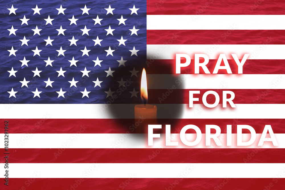 Pray for Florida. Hurricane Milton 2024. A symbol of resilience, with ...