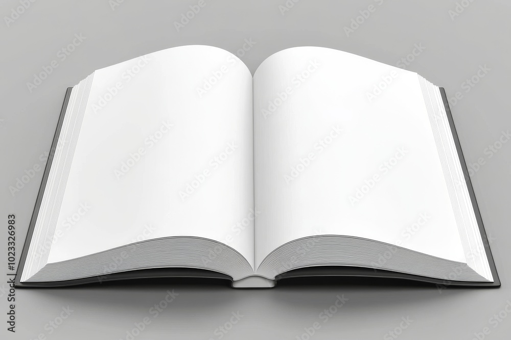 Mock-up of an A3 half fold blank publication with cover depicting an ...