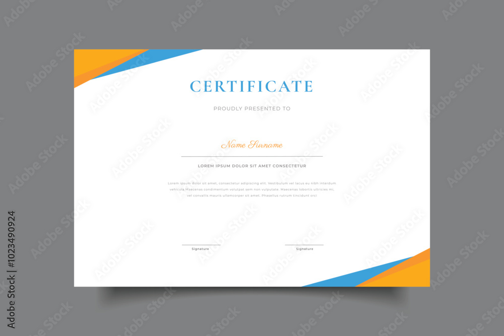 certificate template background design Stock Vector | Adobe Stock