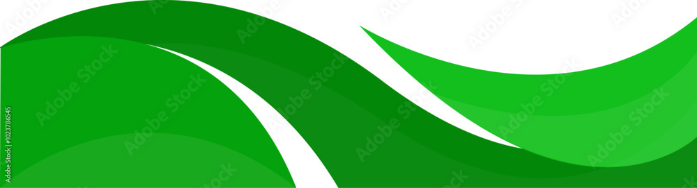 Header footer green curve abstract style border frame vector ...