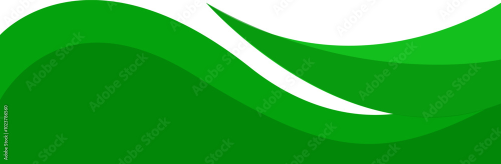 Header footer green curve abstract style border frame vector ...