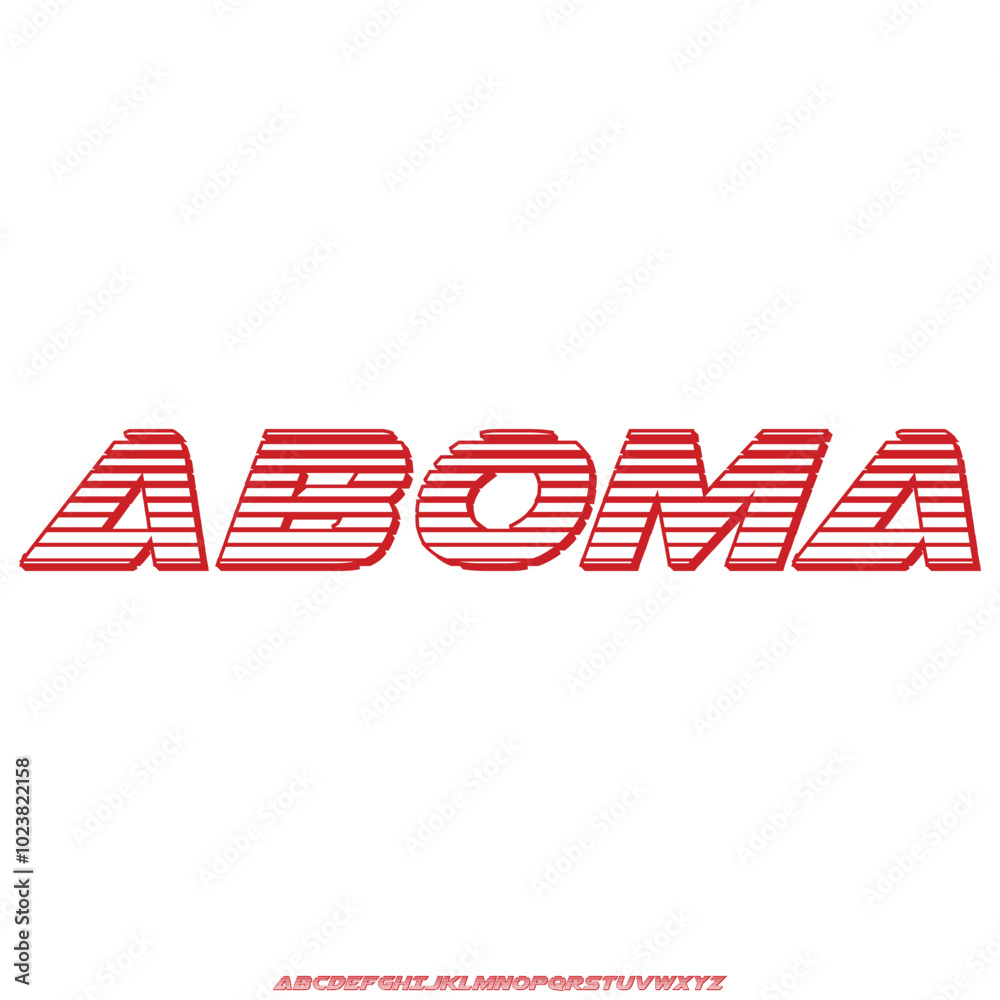 Bold Display Alphabet Font Vector Set Stock Vector Adobe Stock