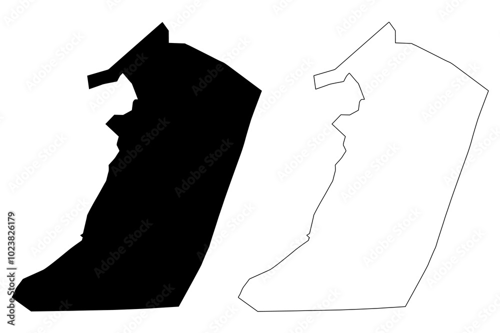 Hail City (Kingdom of Saudi Arabia, Hail Region) map vector ...