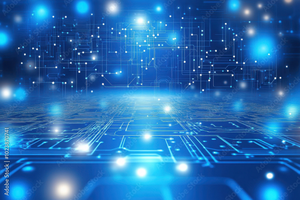 PNG Futuristic digital circuit network overlay effect, transparent ...