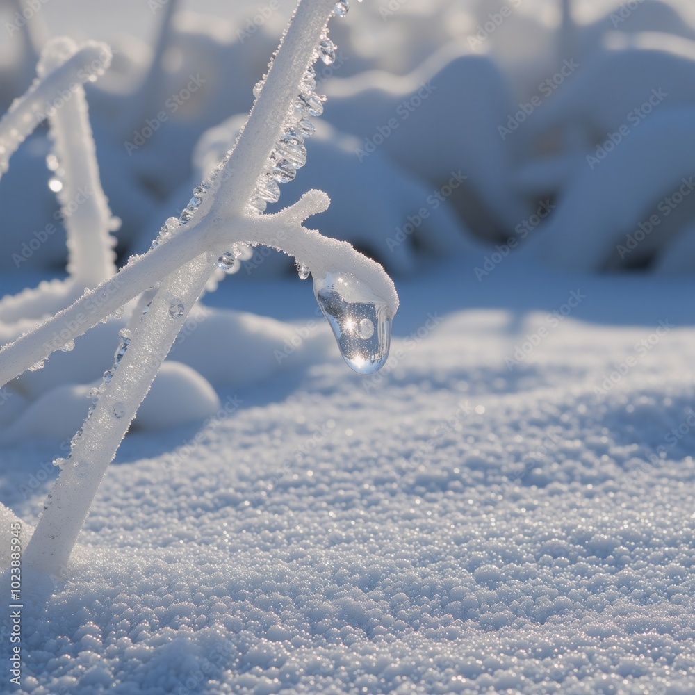Experience a serene moment frozen in time featuring intricate details ...