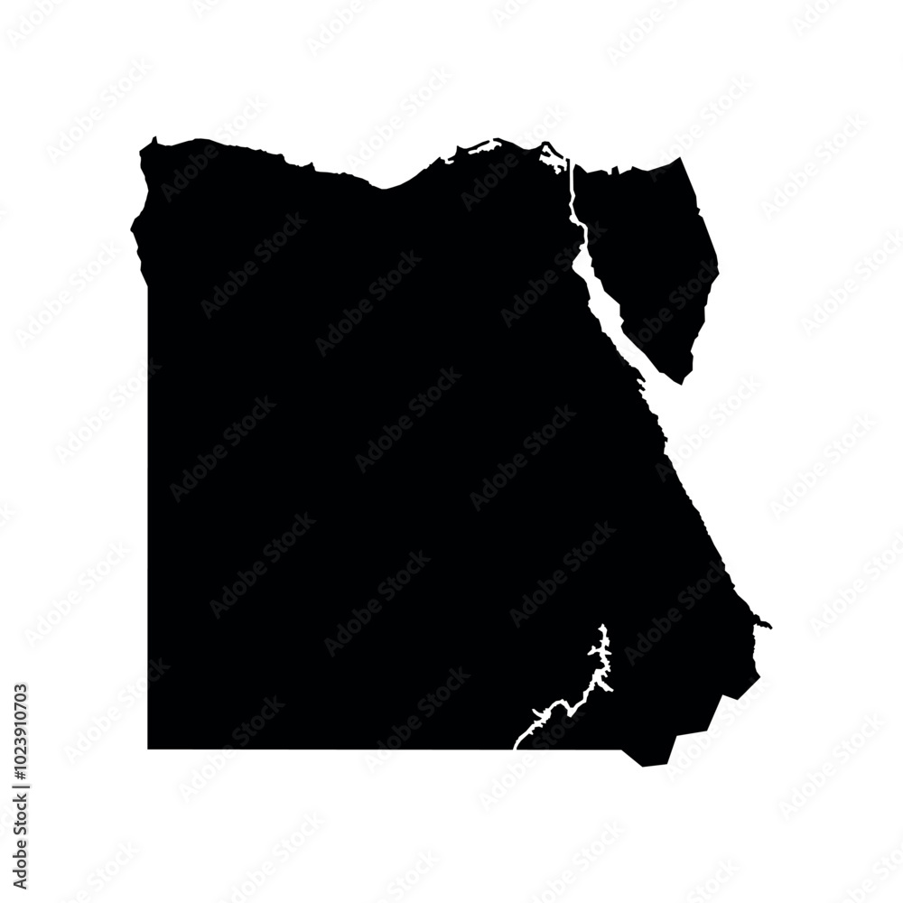 egypt map isolated on white background. Map of egypt. Vector ...