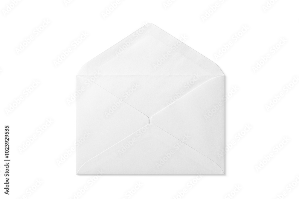Opened paper envelope mockup isolated on a transparent background, PNG ...