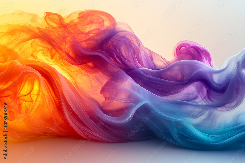 Colorful abstract smoke explosion with dynamic energy and vibrant ...