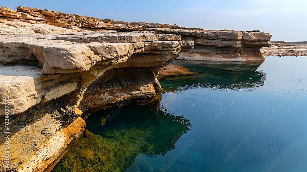 Centuries Old Water Channels Carved into Rugged Rock Formations ...