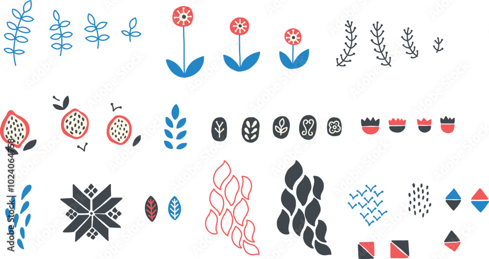 Vector de Stock Minimal style cad tree line drawing, Side view, set of ...