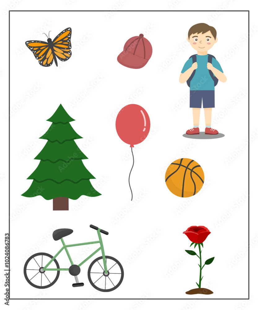 Living and non living worksheet for kindergarten, identifying living ...