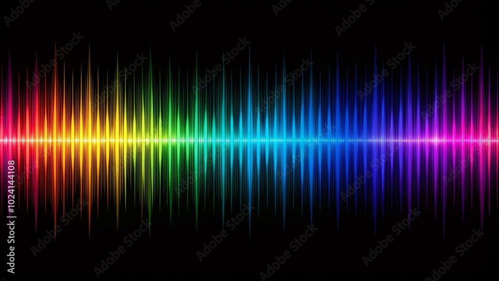 Seamless Black Vector Sound Waves Flow for Music, Podcast, and Voice ...