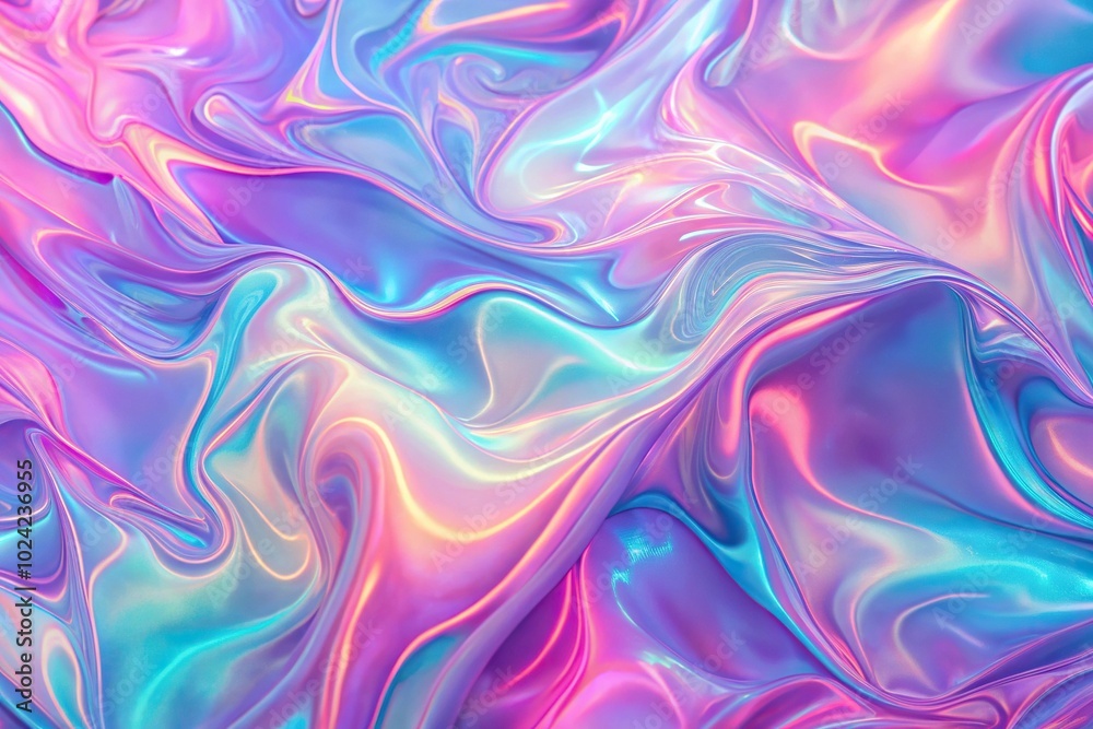vaporwave holographic background with neon pink texture Stock Photo ...