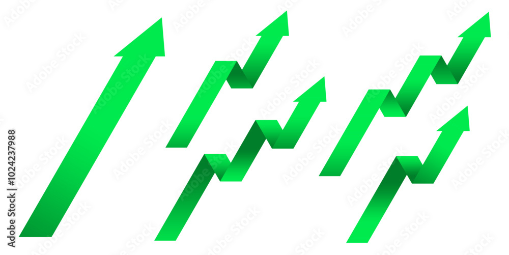 chart bars arrow increasing, increase up Indication arrows chart report presentation Statistics ...