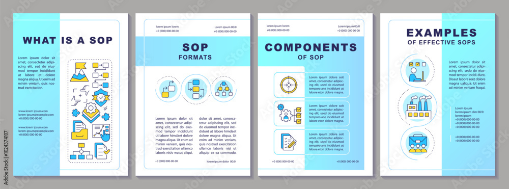 SOP management brochure template. Operating procedures. Leaflet design ...