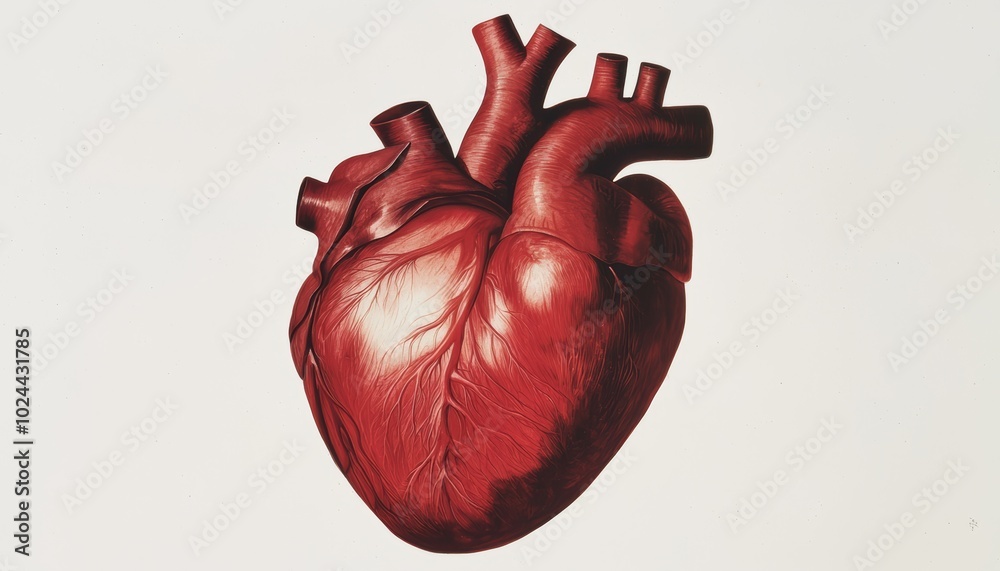 A side view of the heart, showing the symmetry between the left and ...