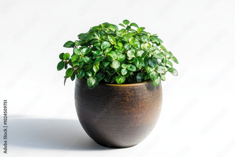 Stephania erecta plant, Stephania erecta Craib, in a dark brown clay ...