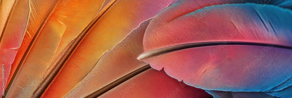 Microscopic Examination of a Bird Feather, intricate structures ...
