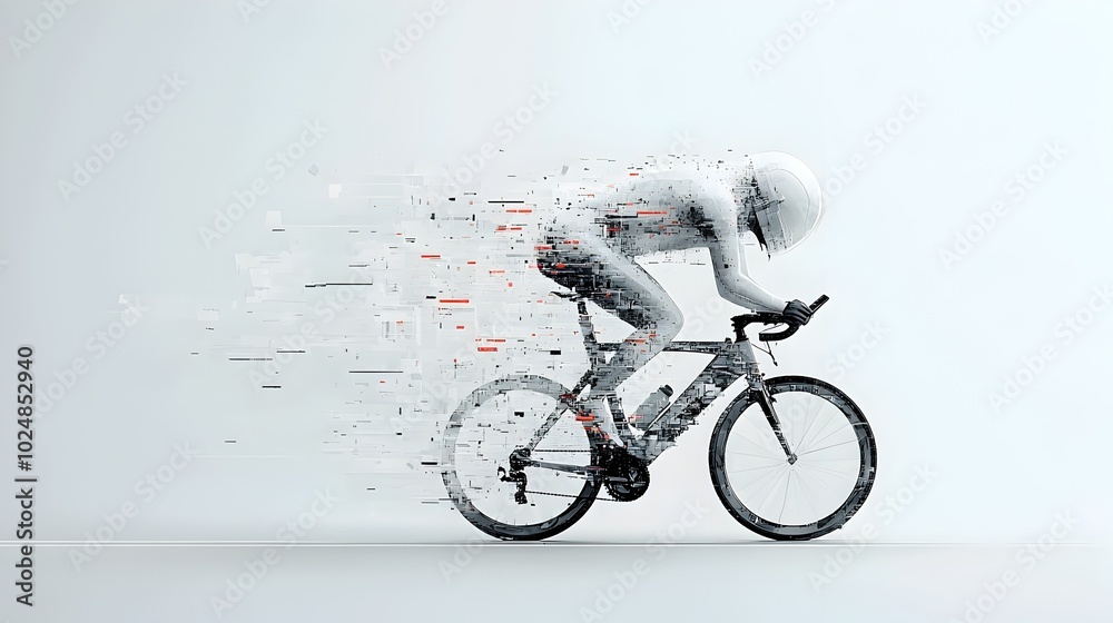 Dynamic Cyclist Blending with Pathway Symbolizing Journey and ...