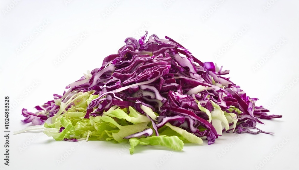 a mix of shredded cabbage in a pile adding color and nutrition to ...
