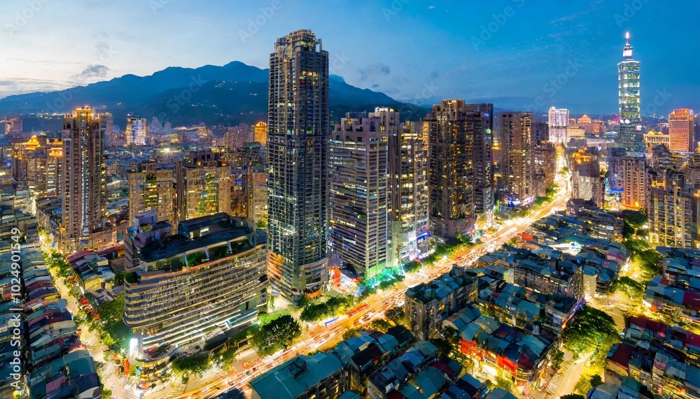 The Bustling Ximending District in Taipei, Taiwan, Known for Its Modern ...