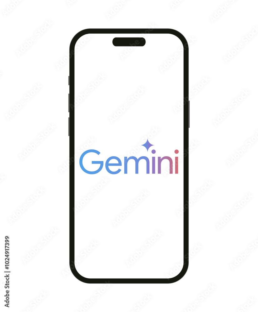 High resolution Gemini AI logo transparent png isolated on a smartphone ...
