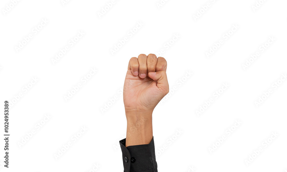 Deaf alphabet letter E by hand. Letter 'E' in sign language, isolated ...