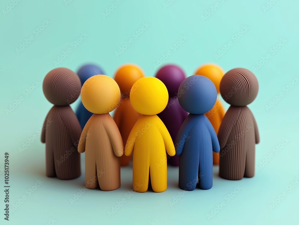 DEI, Diversity Equity And Inclusion Concept. People Figures in Various ...