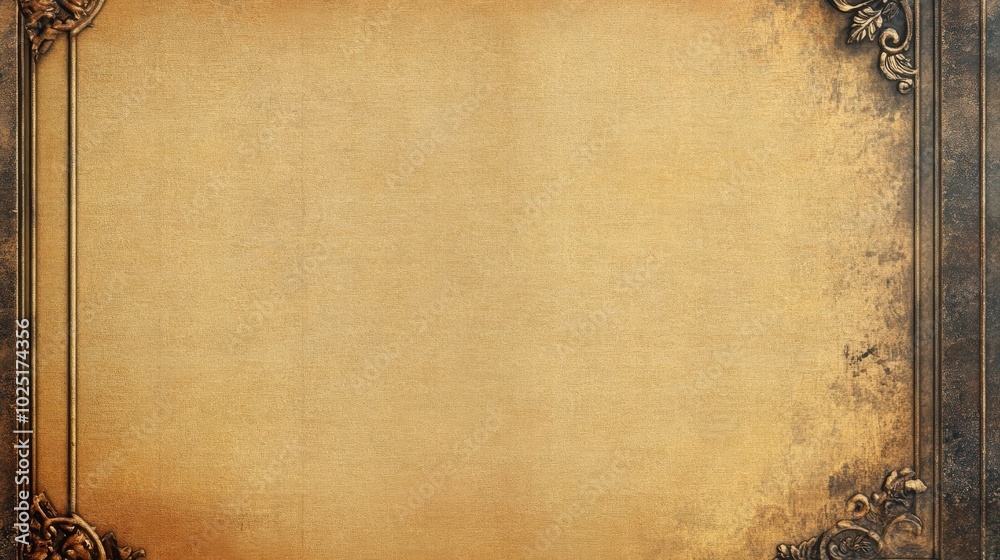 Vintage paper texture with faded edges and ornamental border design ...