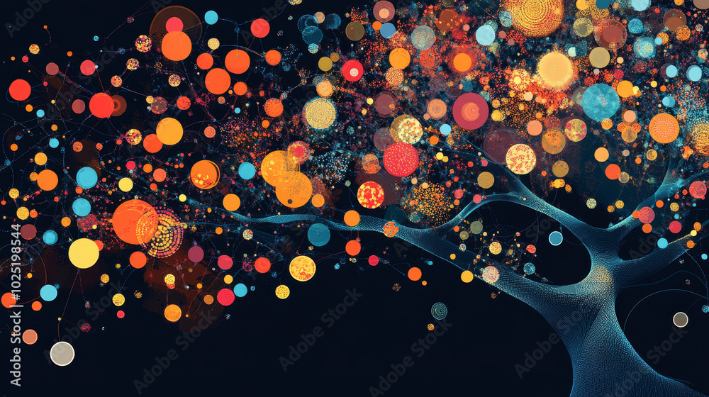 "Show a visual metaphor for learning models like decision trees ...