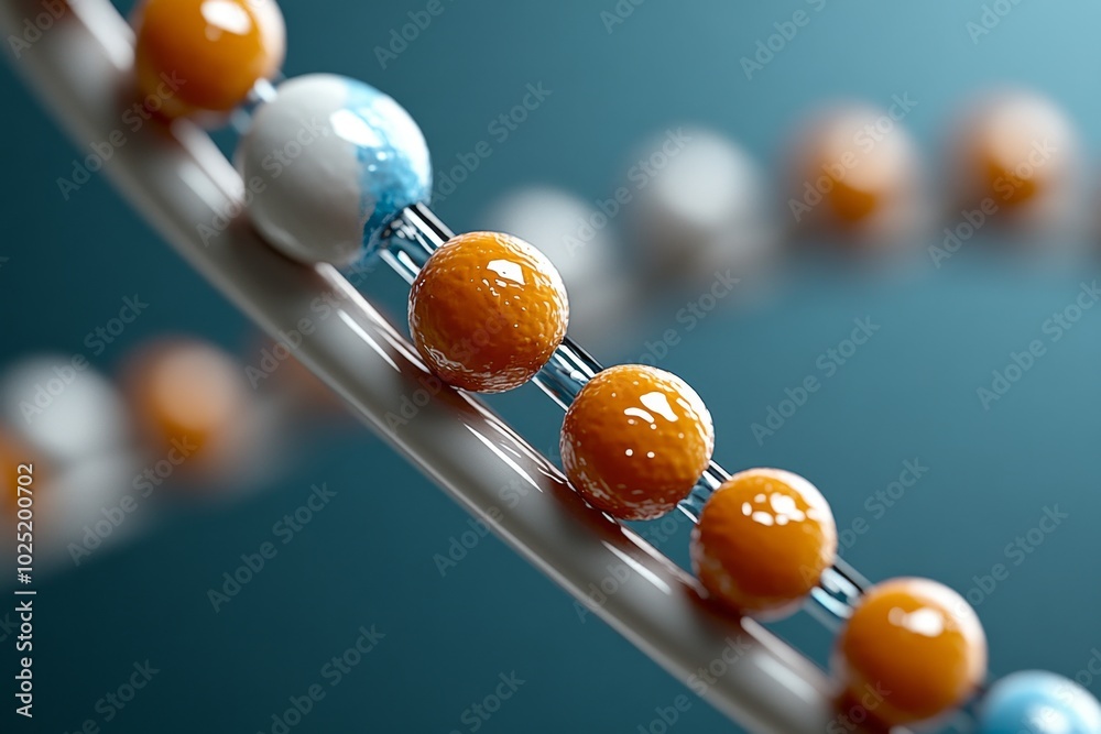 Minimalist DNA strand, representing precision medicine, with a simple ...