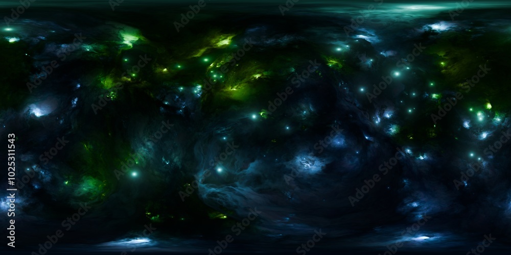 Colorful Nebula HDRi – High-Quality Sci-Fi Skybox Stock Illustration ...